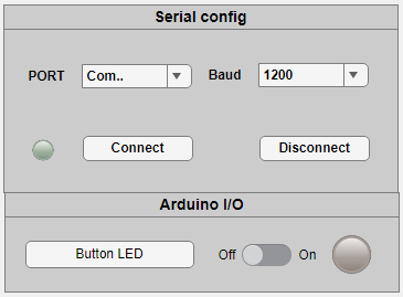 AppDesigner - Arduino Interface série
